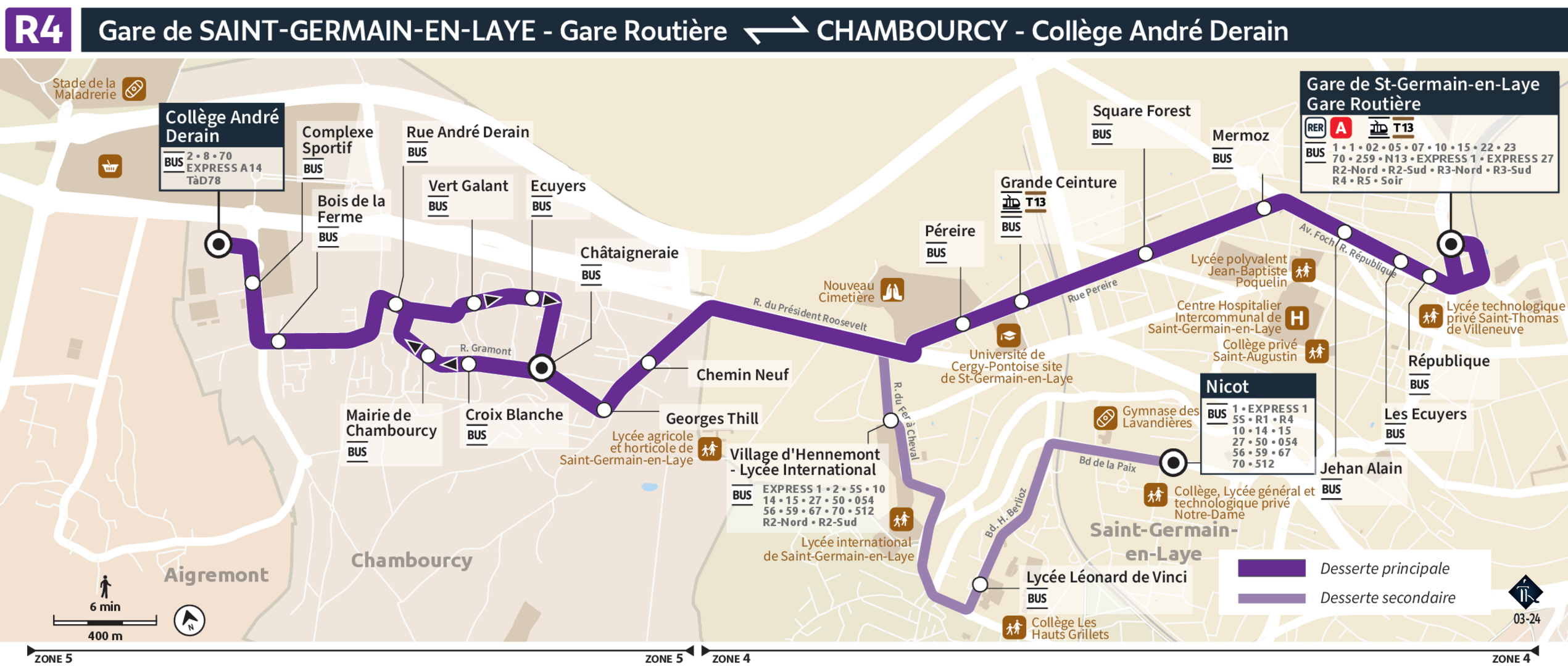 Bus Ligne R4 : plan, arrêts et horaires en temps réel | Bonjour RATP