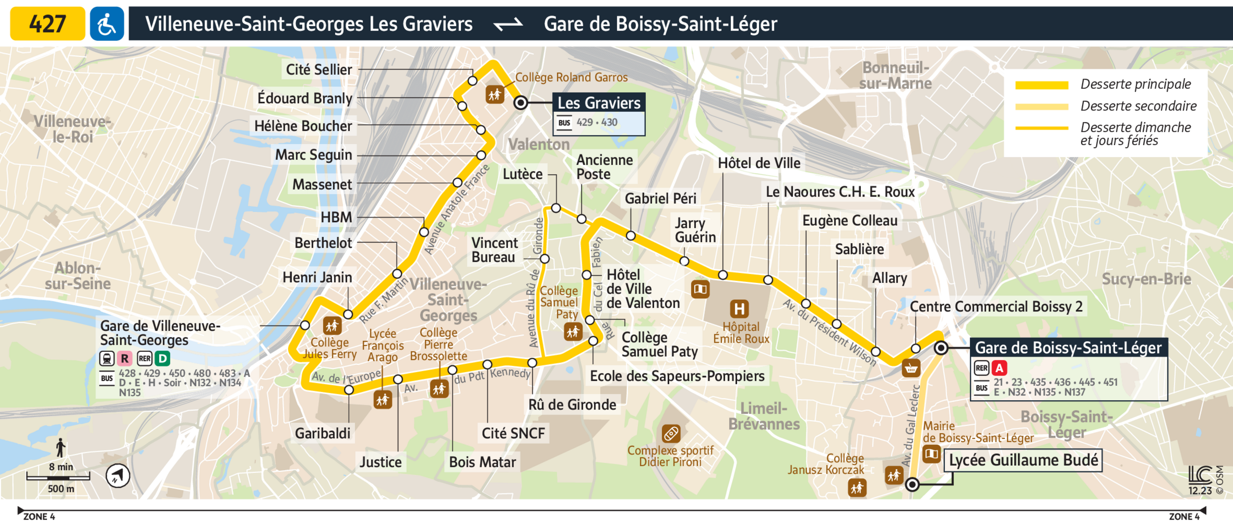 Tracé de la ligne de Bus