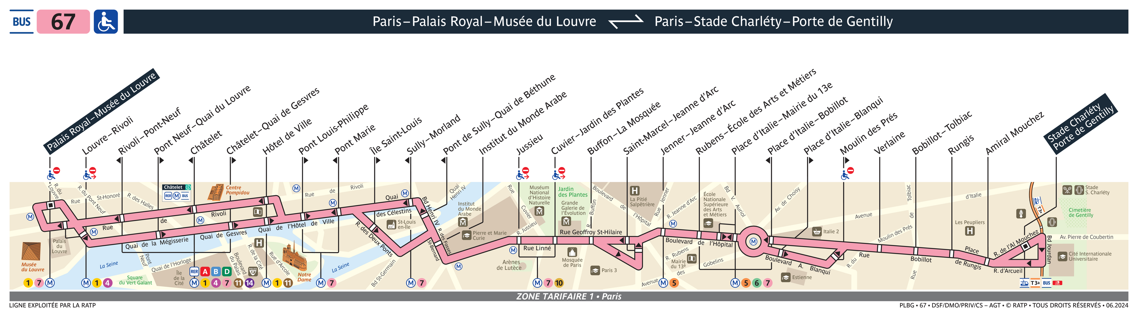 Bus Ligne 67 : plan, arrêts et horaires en temps réel | Bonjour RATP