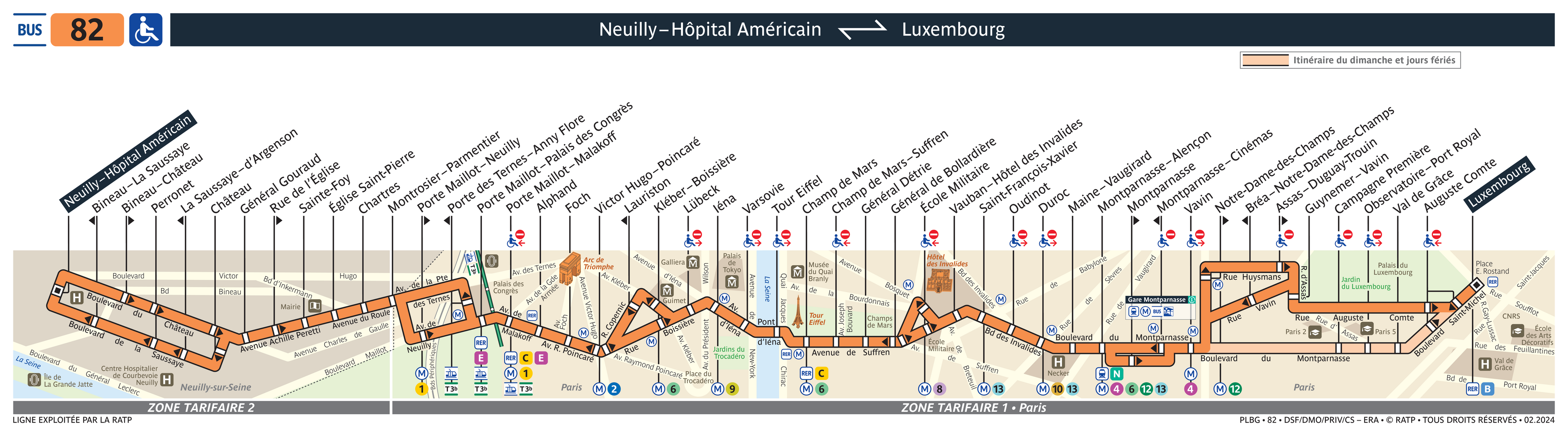 Bus Line 82: map, stops, and real-time schedules | Bonjour RATP