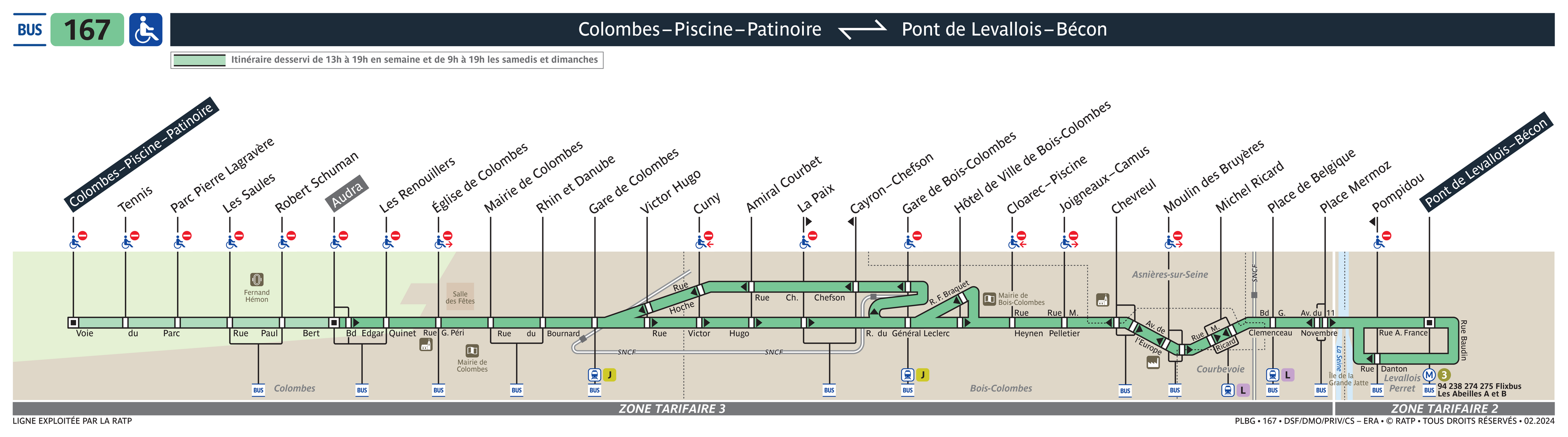 Bus Ligne 167 : plan, arrêts et horaires en temps réel | Bonjour RATP