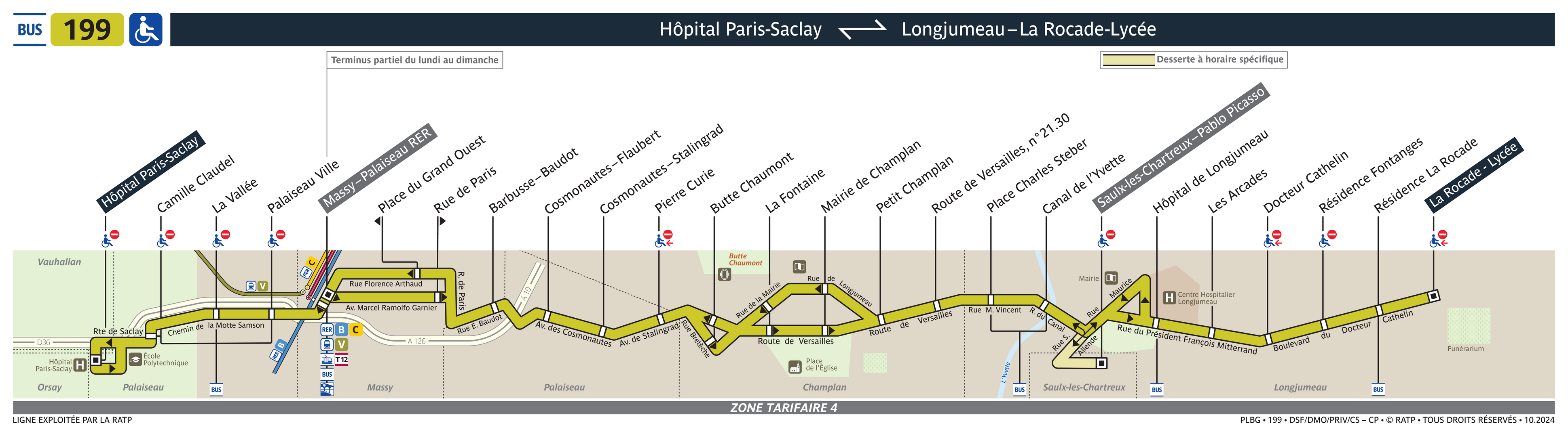 Bus Ligne 199 : plan, arrêts et horaires en temps réel | Bonjour RATP