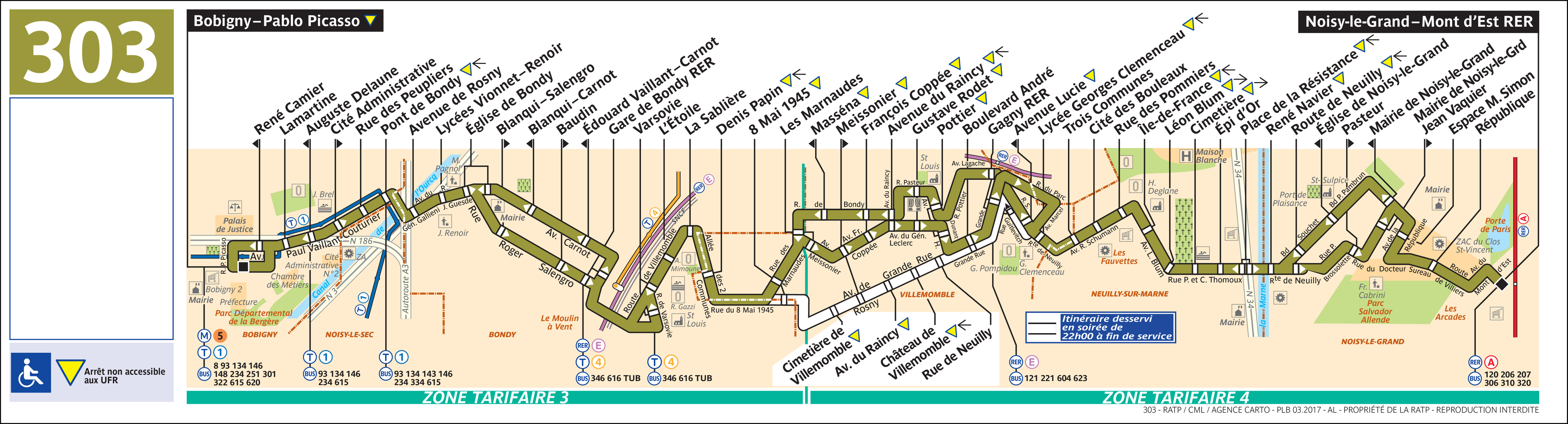 Bus Ligne 303 : plan, arrêts et horaires en temps réel | Bonjour RATP