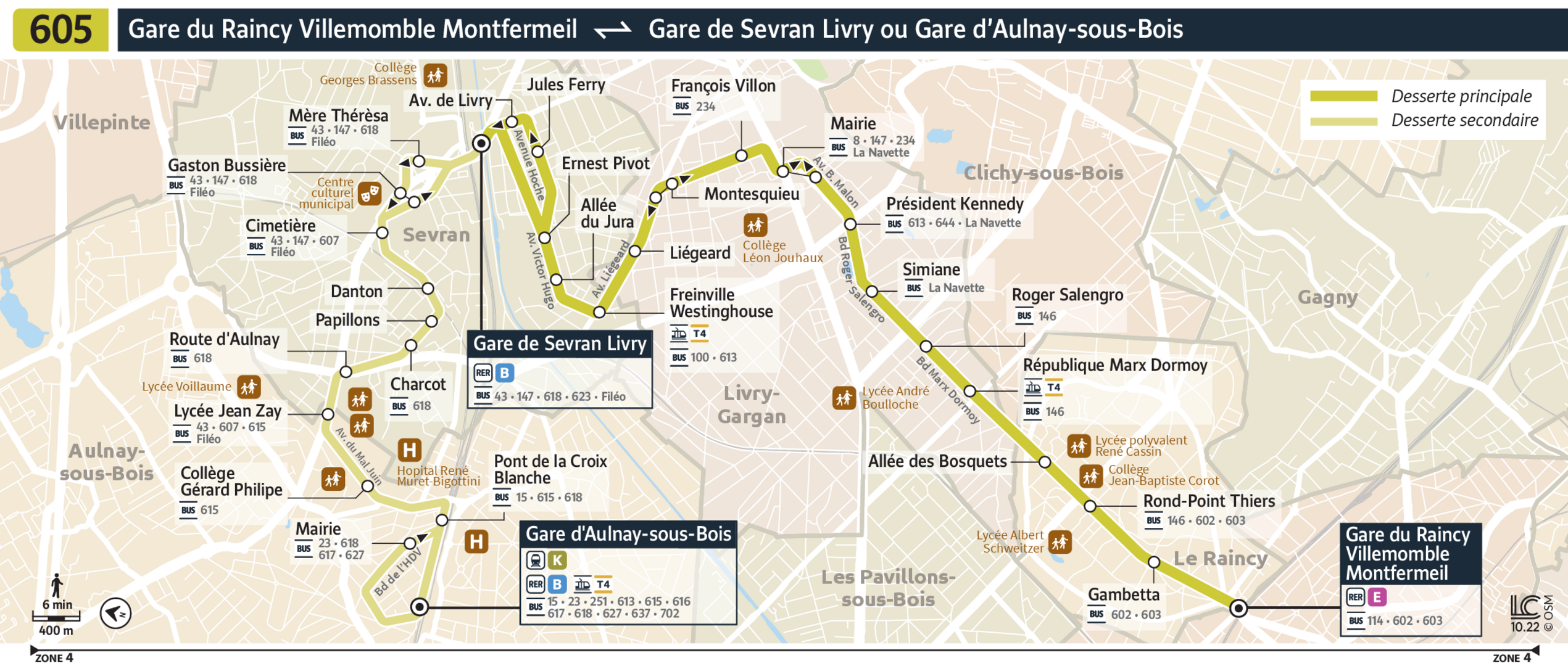 Bus Ligne 605 : plan, arrêts et horaires en temps réel | Bonjour RATP