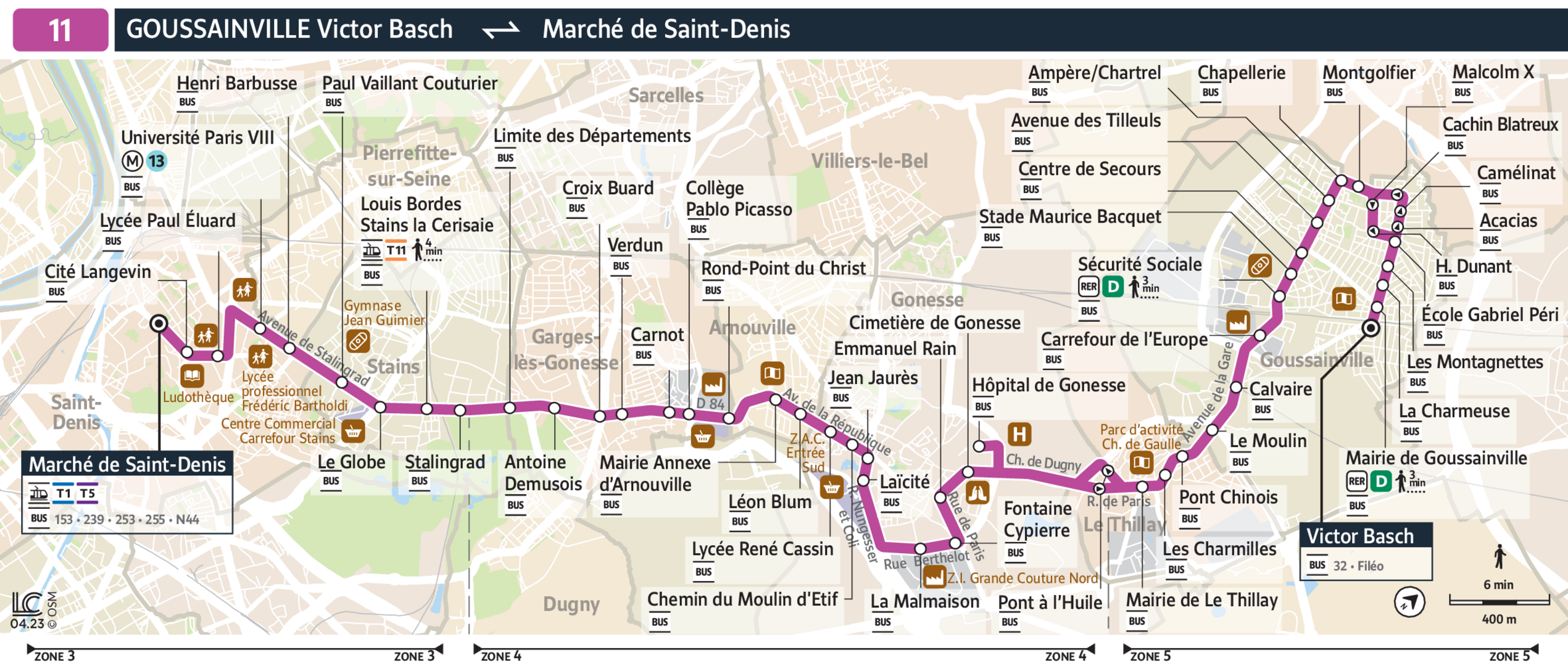 Bus Ligne 11 : plan, arrêts et horaires en temps réel | Bonjour RATP