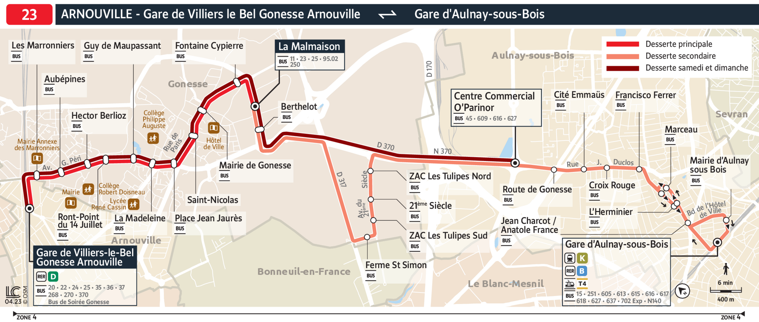 Bus Ligne 23 : plan, arrêts et horaires en temps réel | Bonjour RATP