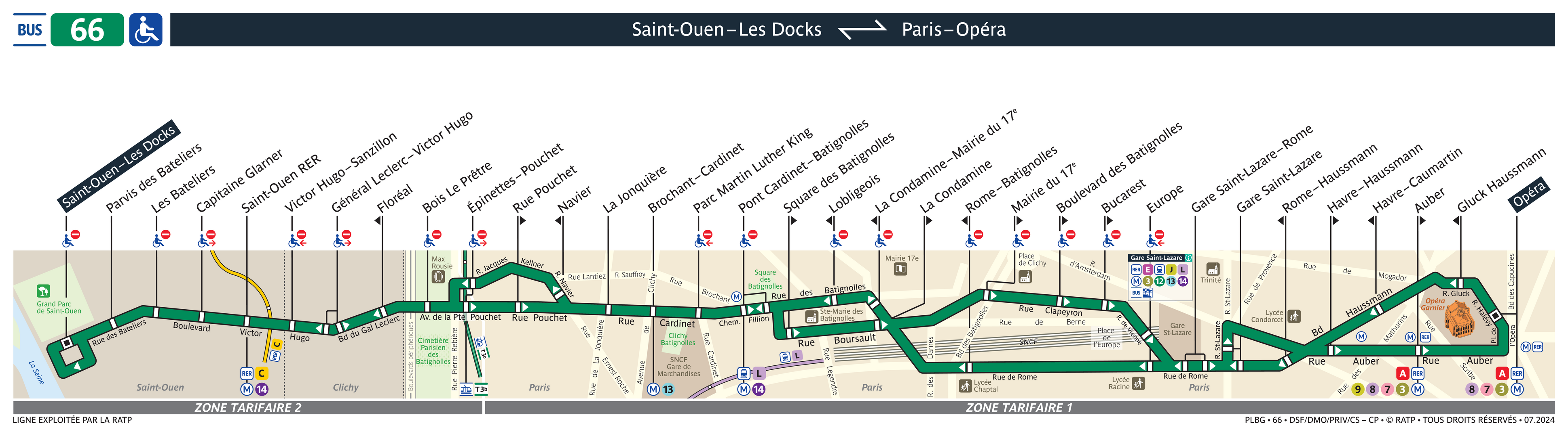 Bus Ligne 66 : plan, arrêts et horaires en temps réel | Bonjour RATP