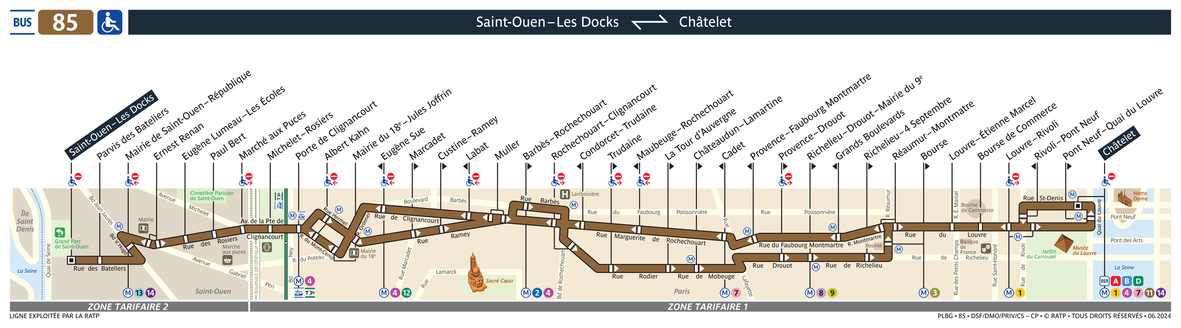 Bus Line 85: map, stops, and real-time schedules | Bonjour RATP