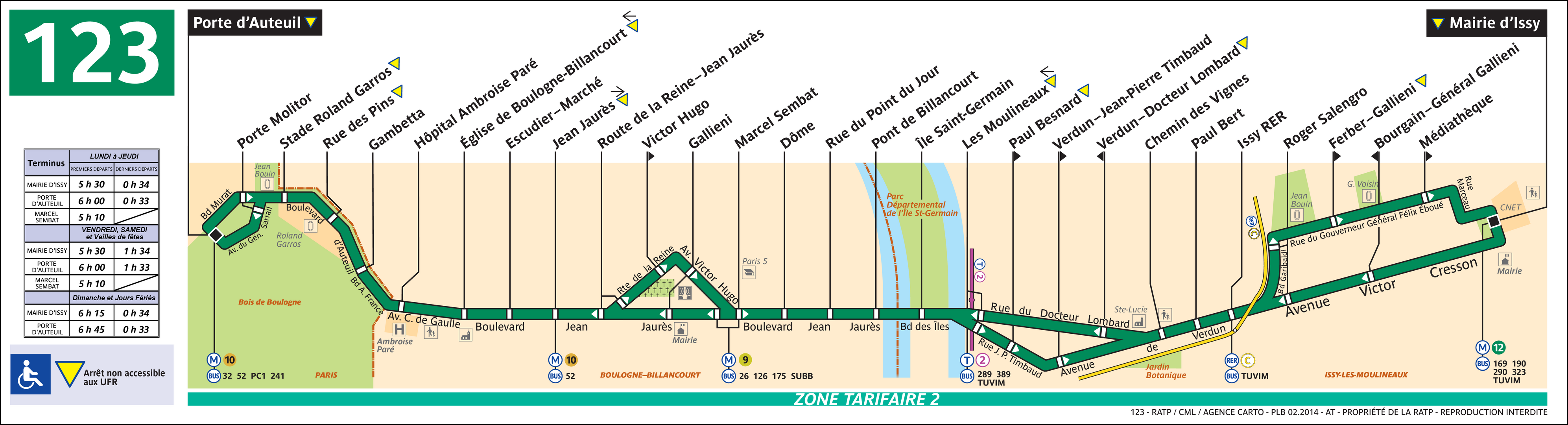 Bus Ligne 123 : plan, arrêts et horaires en temps réel | Bonjour RATP