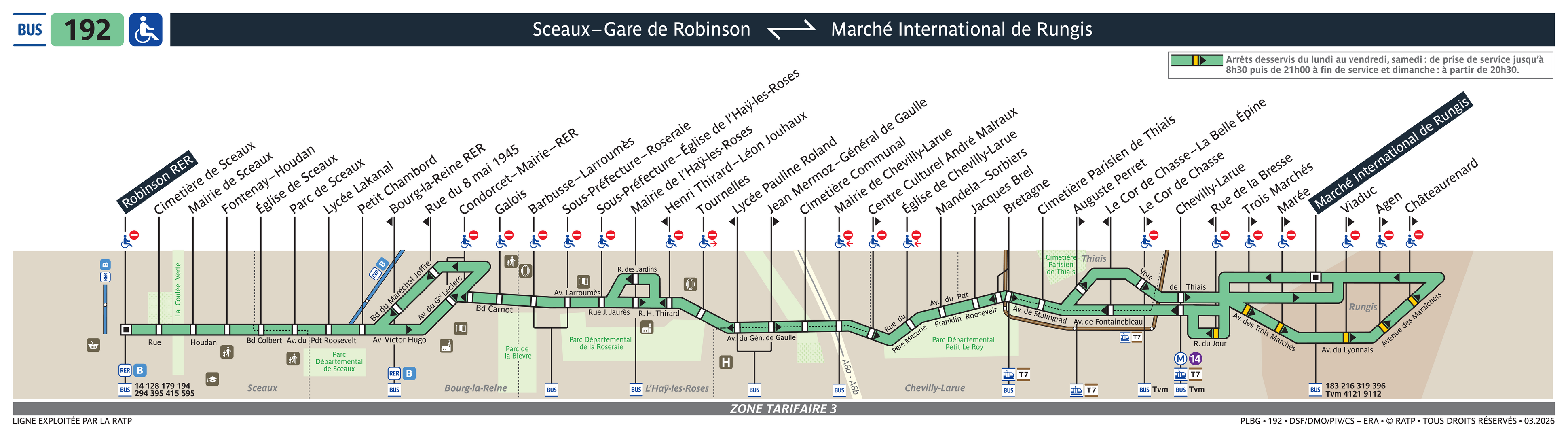 Bus Ligne 192 : plan, arrêts et horaires en temps réel | Bonjour RATP