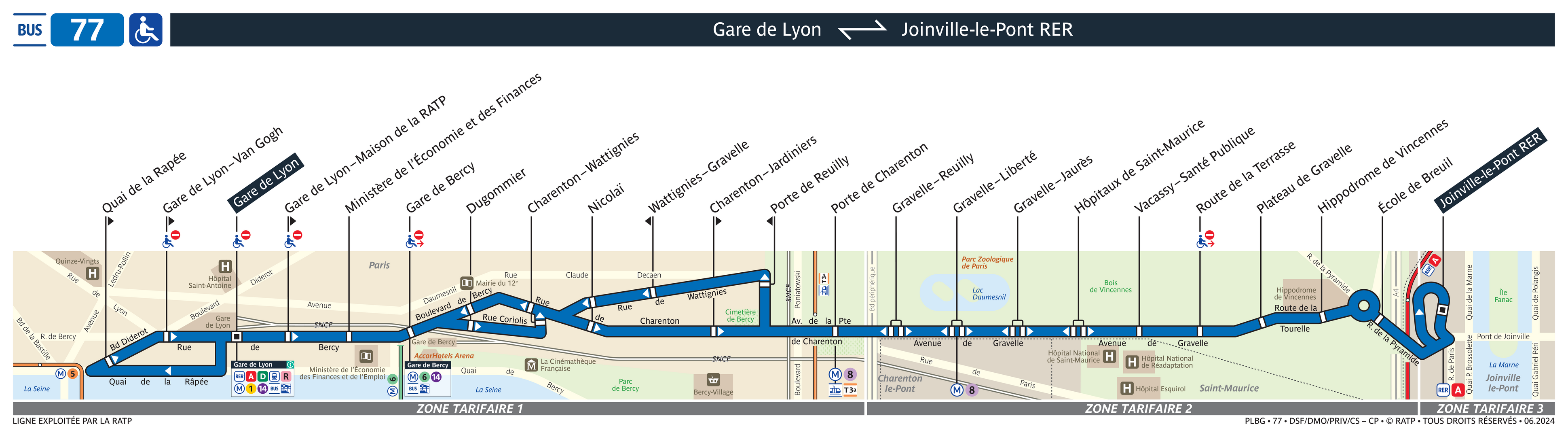 Bus Ligne 77 : plan, arrêts et horaires en temps réel | Bonjour RATP