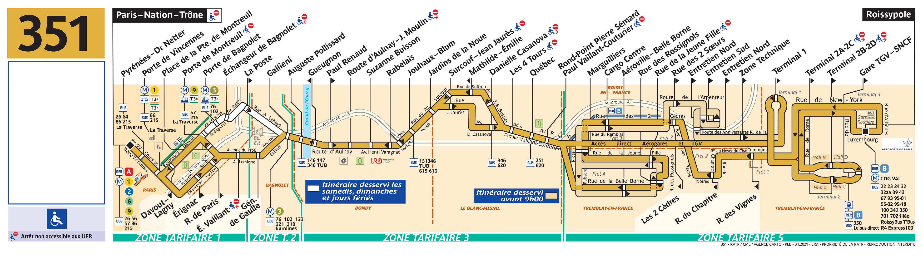 Bus Ligne 351 : plan, arrêts et horaires en temps réel | Bonjour RATP