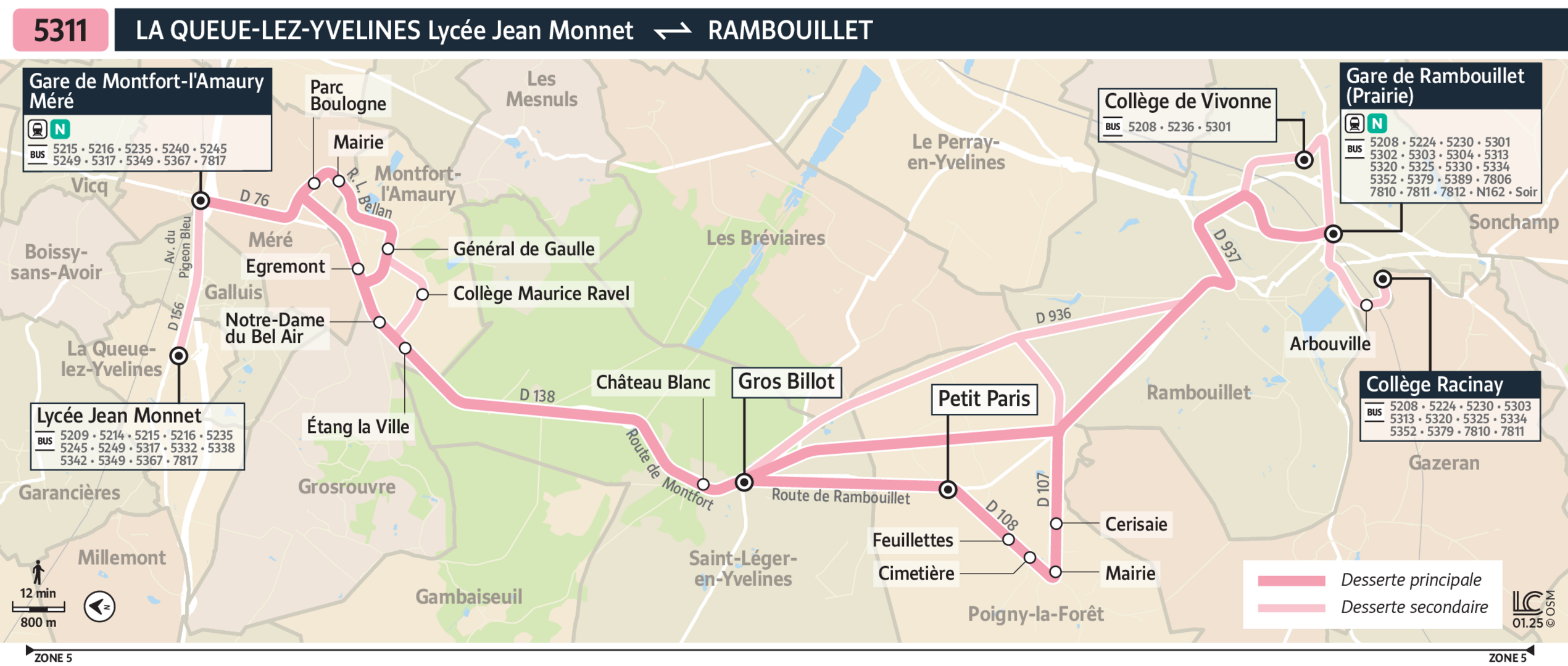 Bus Ligne 5311 : plan, arrêts et horaires en temps réel | Bonjour RATP