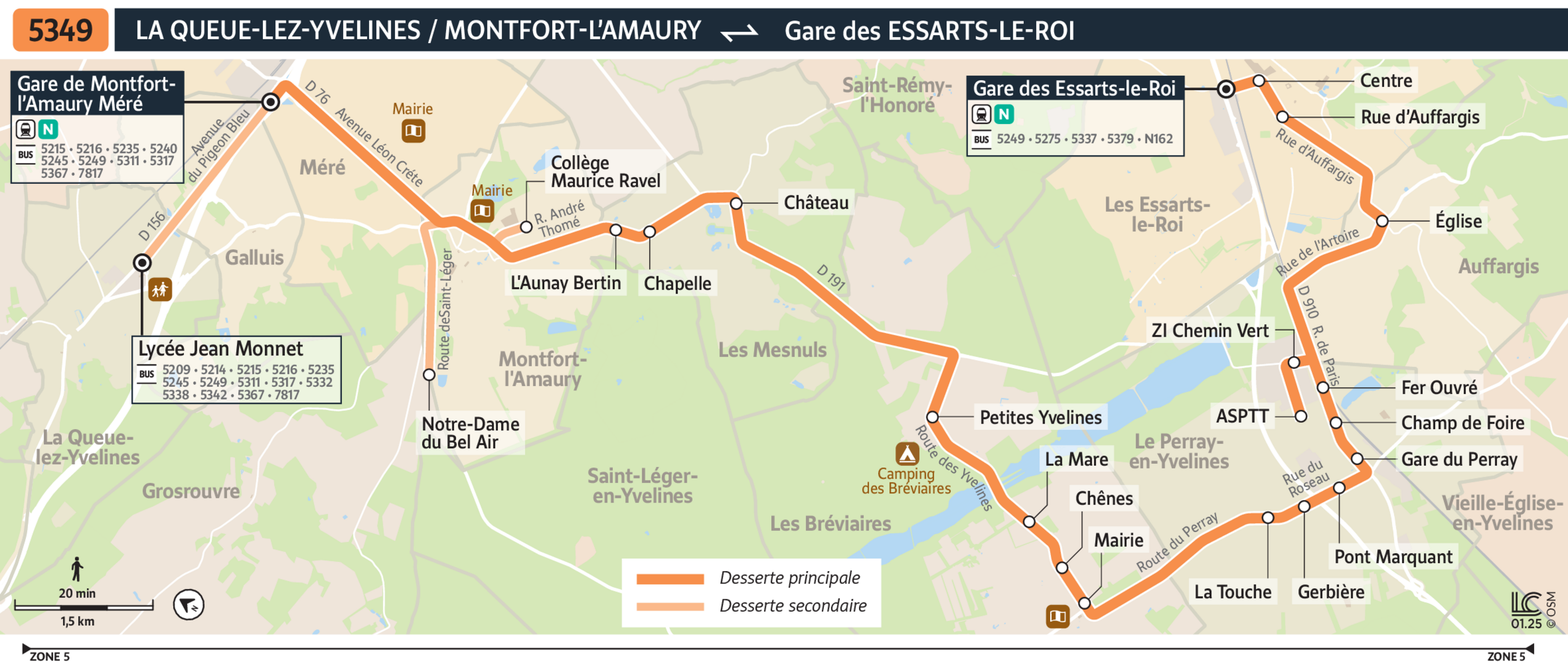 Bus Ligne 5349 : plan, arrêts et horaires en temps réel | Bonjour RATP