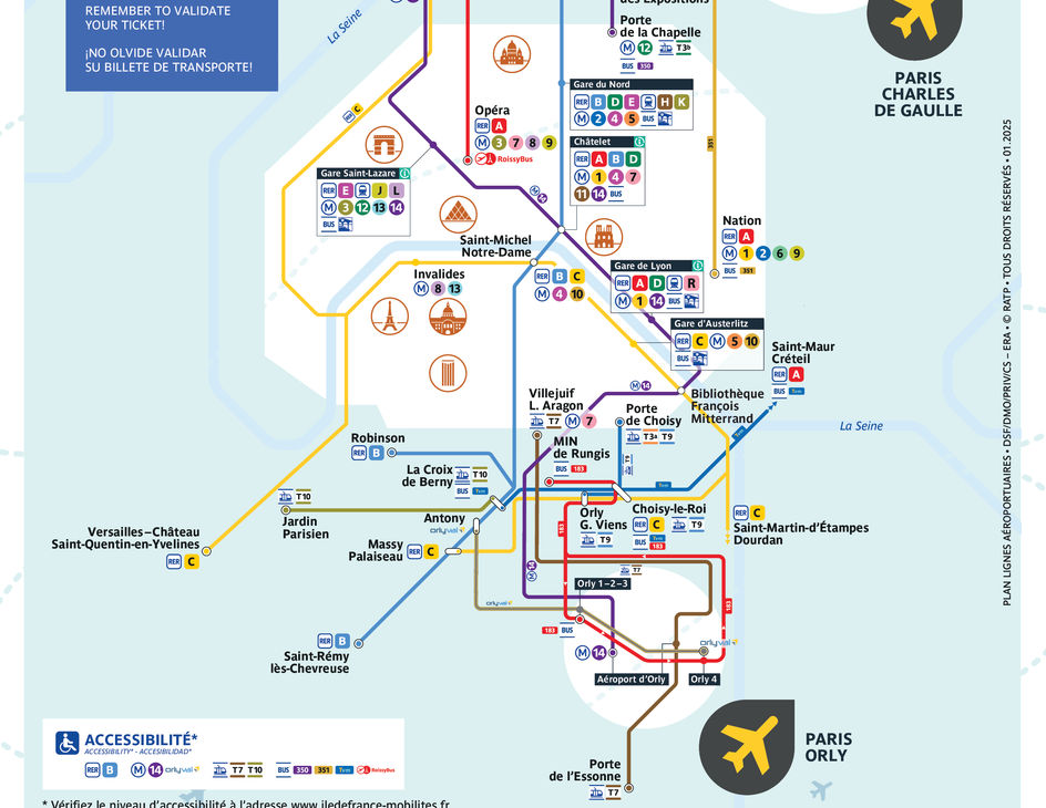 Plan des lignes de métro, RER, bus et Tramway de Paris et Île-de-France | Bonjour RATP