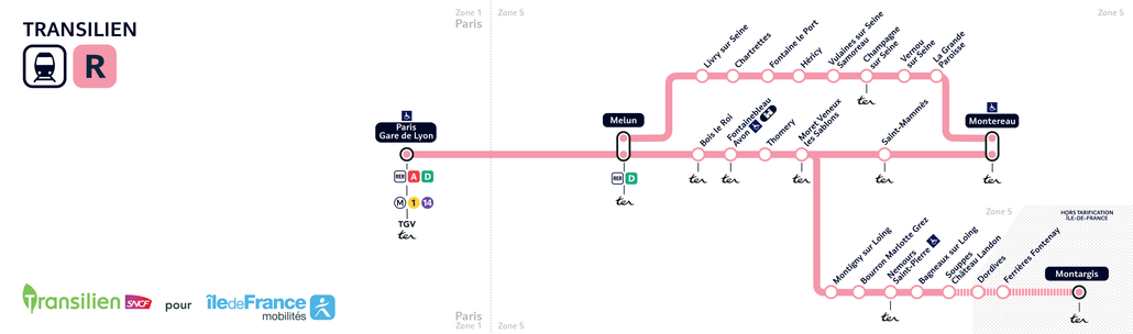 Transilien Ligne r : plan, arrêts et horaires en temps réel | Bonjour RATP