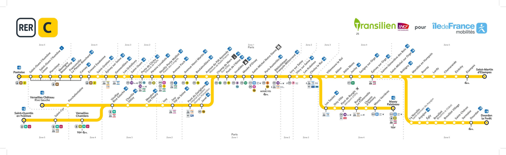 RER Line c: map, stops, and real-time schedules | Bonjour RATP