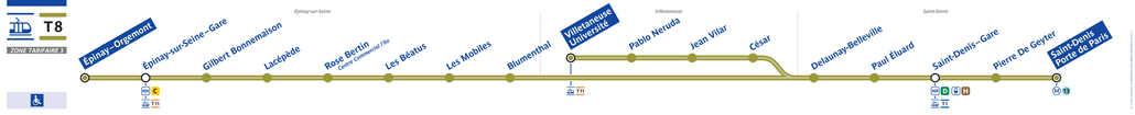 Tramway Line t8: map, stops, and real-time schedules | Bonjour RATP