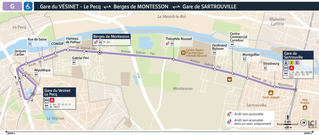 Bus Ligne G : plan, arrêts et horaires en temps réel | Bonjour RATP