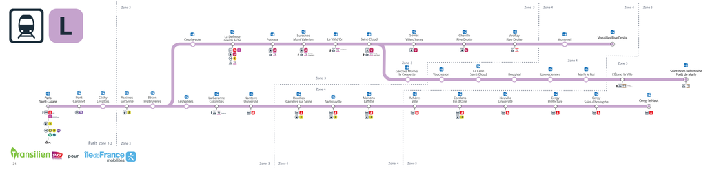 Transilien Line l: map, stops, and real-time schedules | Bonjour RATP