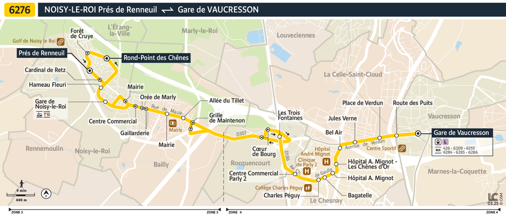 Bus Ligne 6276 : plan, arrêts et horaires en temps réel | Bonjour RATP