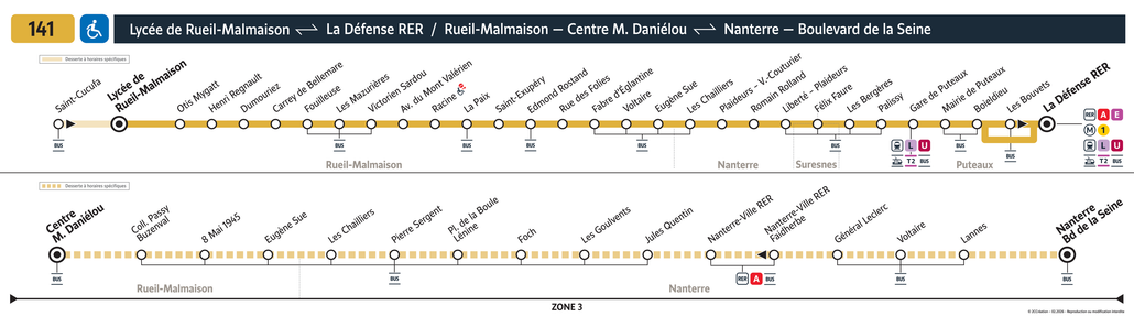 Bus Line 141: map, stops, and real-time schedules | Bonjour RATP