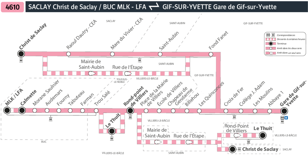Bus Ligne 4610 : plan, arrêts et horaires en temps réel | Bonjour RATP