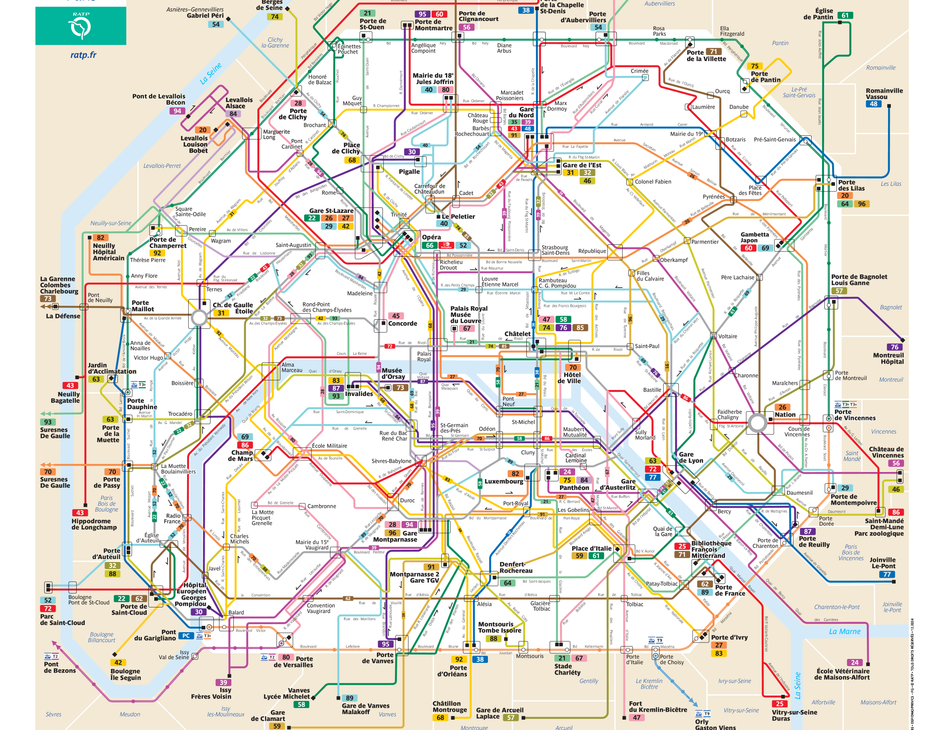Plan du Bus de Paris et Île-de-France | Bonjour RATP